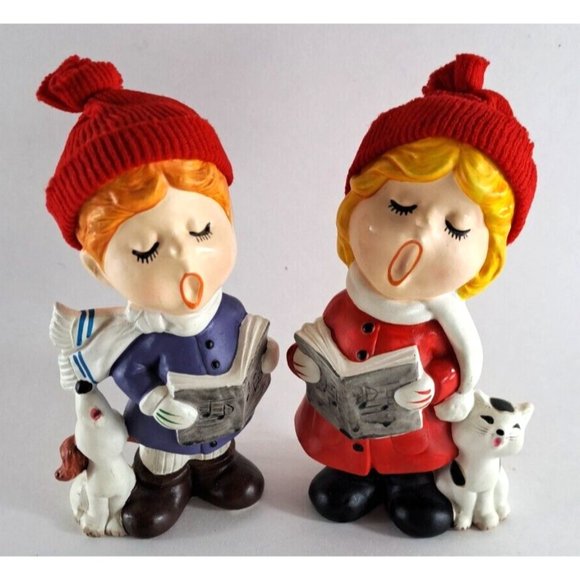 Lund Lites | Holiday | Vintage Lund Lites Christmas Carolers Boy Girl ...